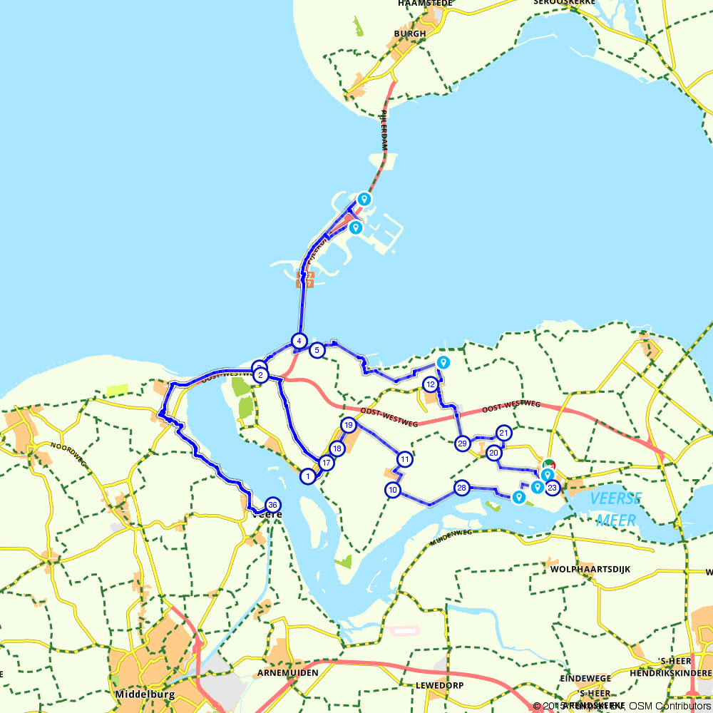 Wissenkerke, Neeltje Jans and Veere - Noord-Beveland - Cycling route ...
