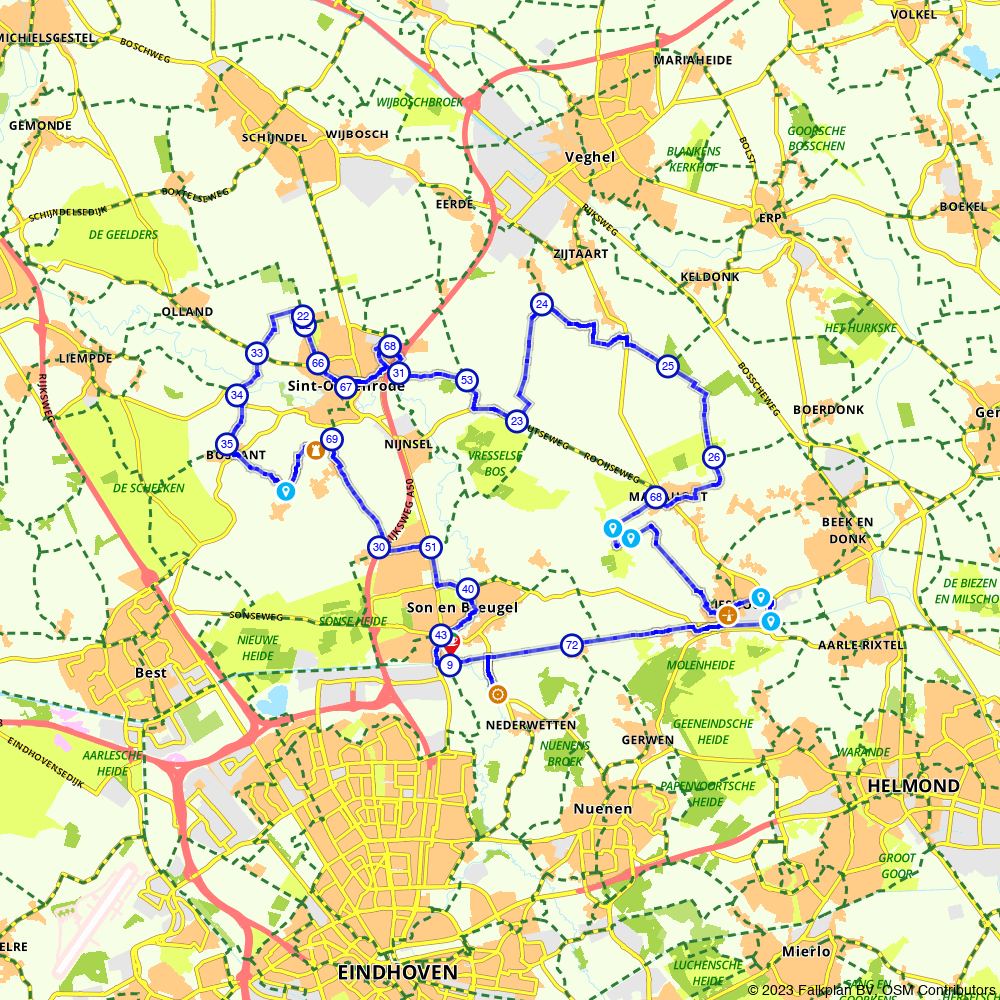 Mill cycle route along the Dommel - Son en Breugel - Cycling route ...