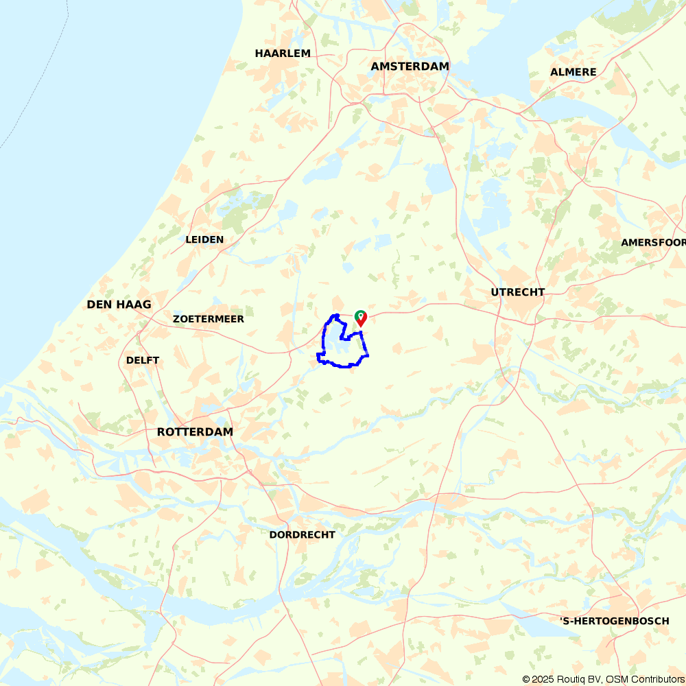 The Reeuwijk lakes and Gouda - Bodegraven-Reeuwijk - Cycling route ...