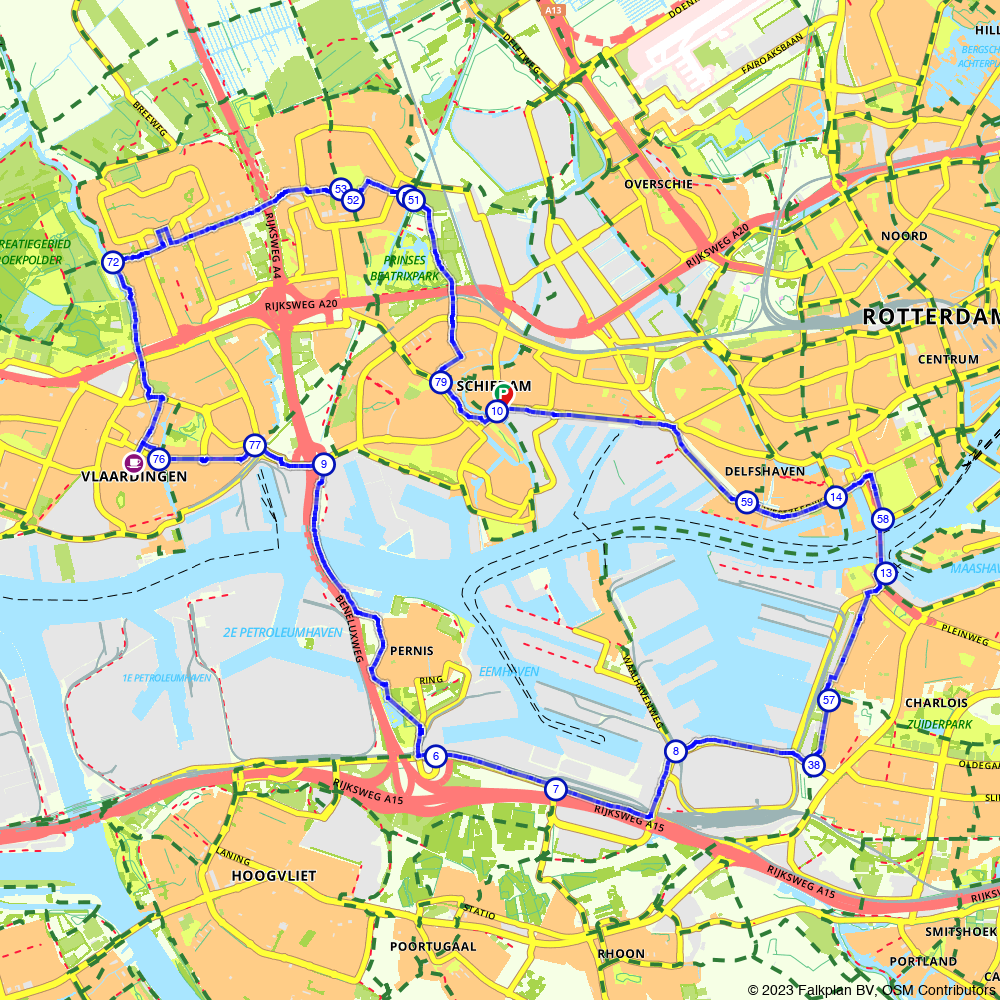 Port route Rotterdam, Schiedam and Vlaardingen - Schiedam - Cycling ...