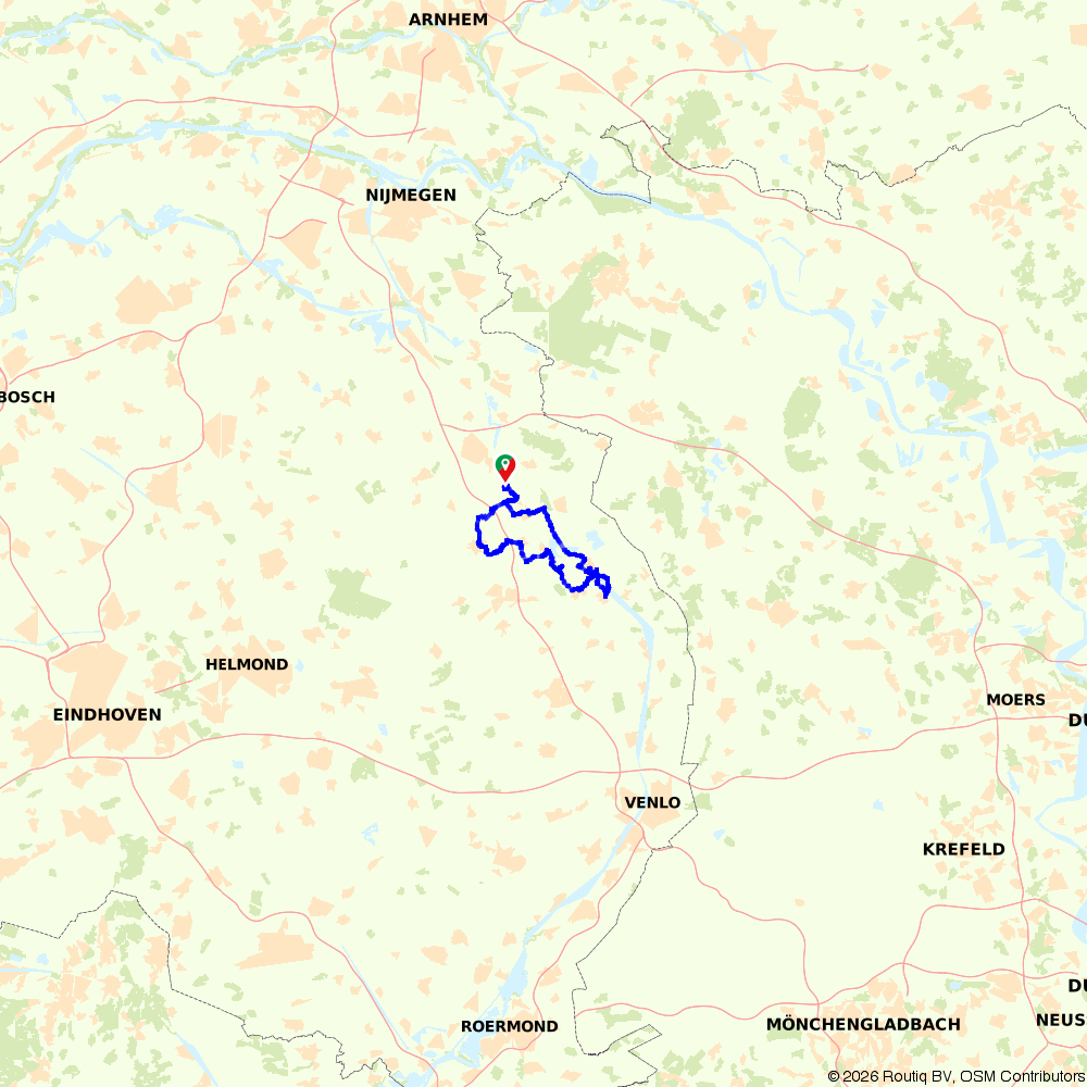 Loop around the Overloon Dunes - Boxmeer - Cycling route | Route.nl