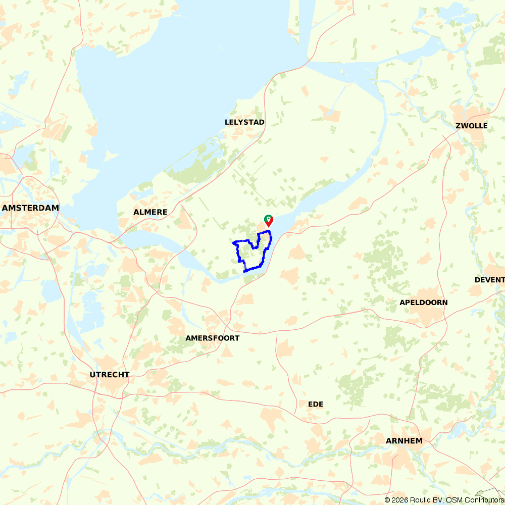 Wild route Zeewolde - Zeewolde - Cycling route | Route.nl
