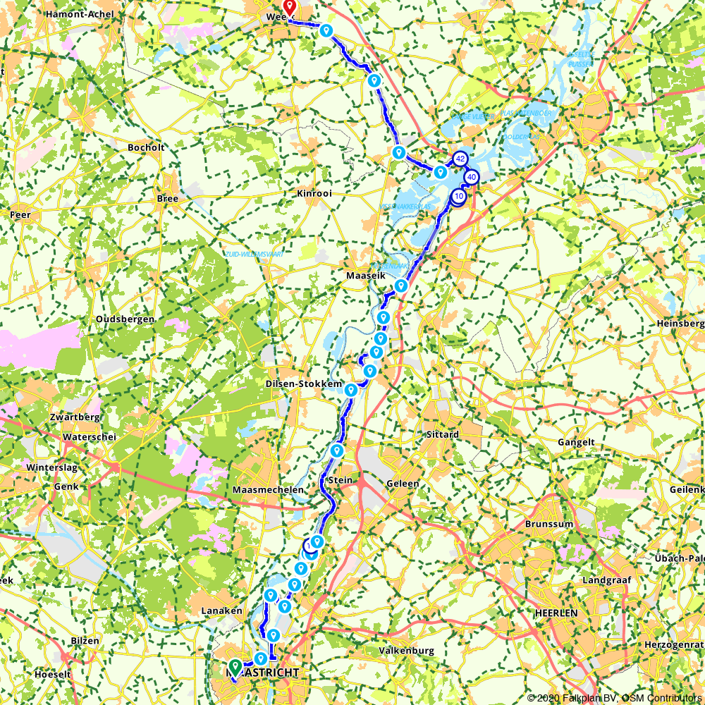 Maastricht Weert via the canal - Maastricht - Cycling route | Route.nl