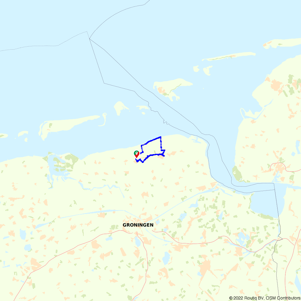 Warffum, Uithuizen and Usquert - Het Hogeland - Cycling route | Route.nl