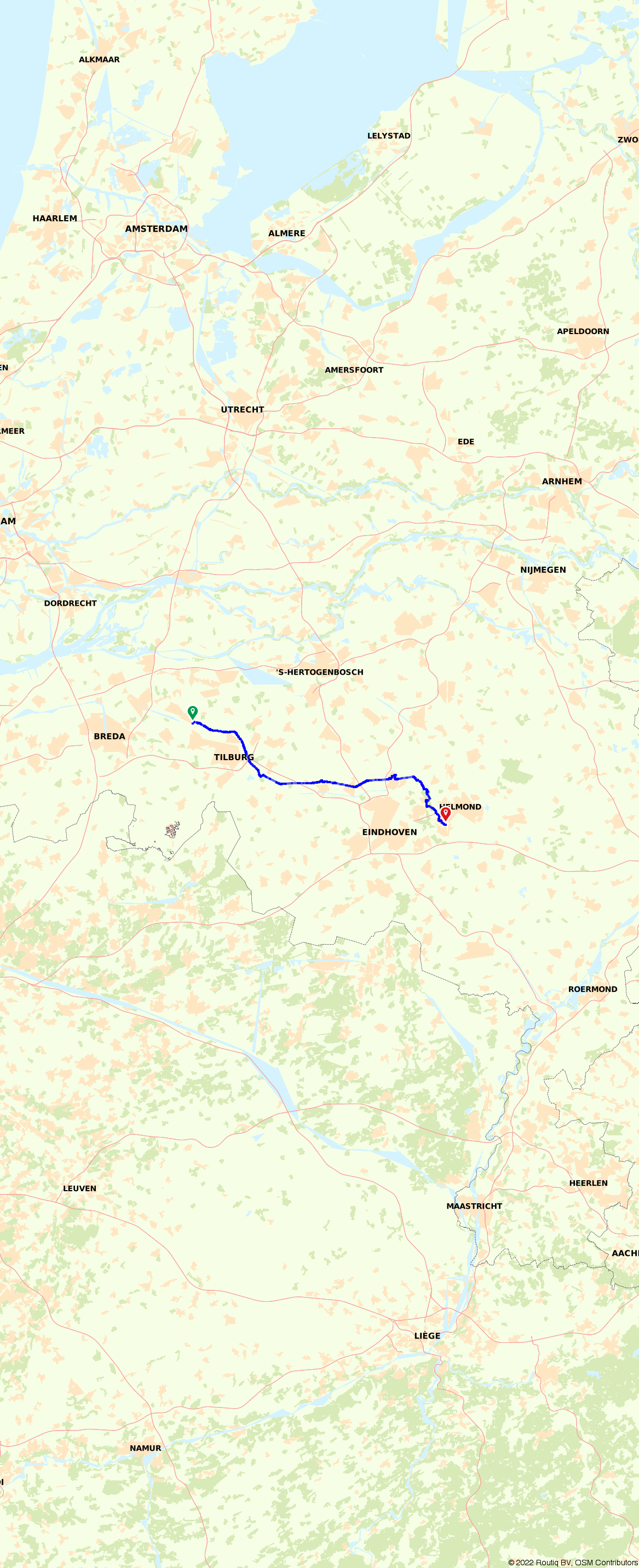 To Mierlo - Tilburg - Cycling route | Route.nl