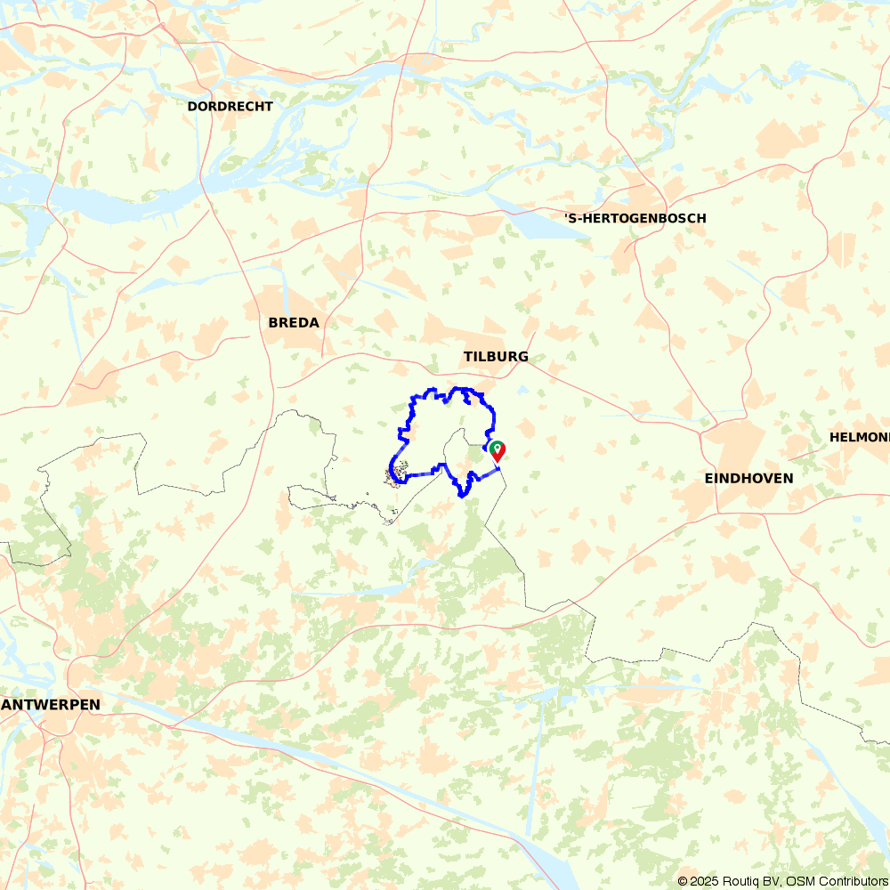 Das natürliche Grenzgebiet um Brabants Baarle - Ravels - Fahrradroute ...