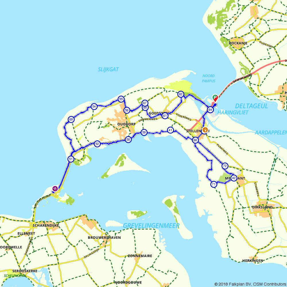 Good food on the Brouwersdam - Goeree-Overflakkee - Cycling route ...