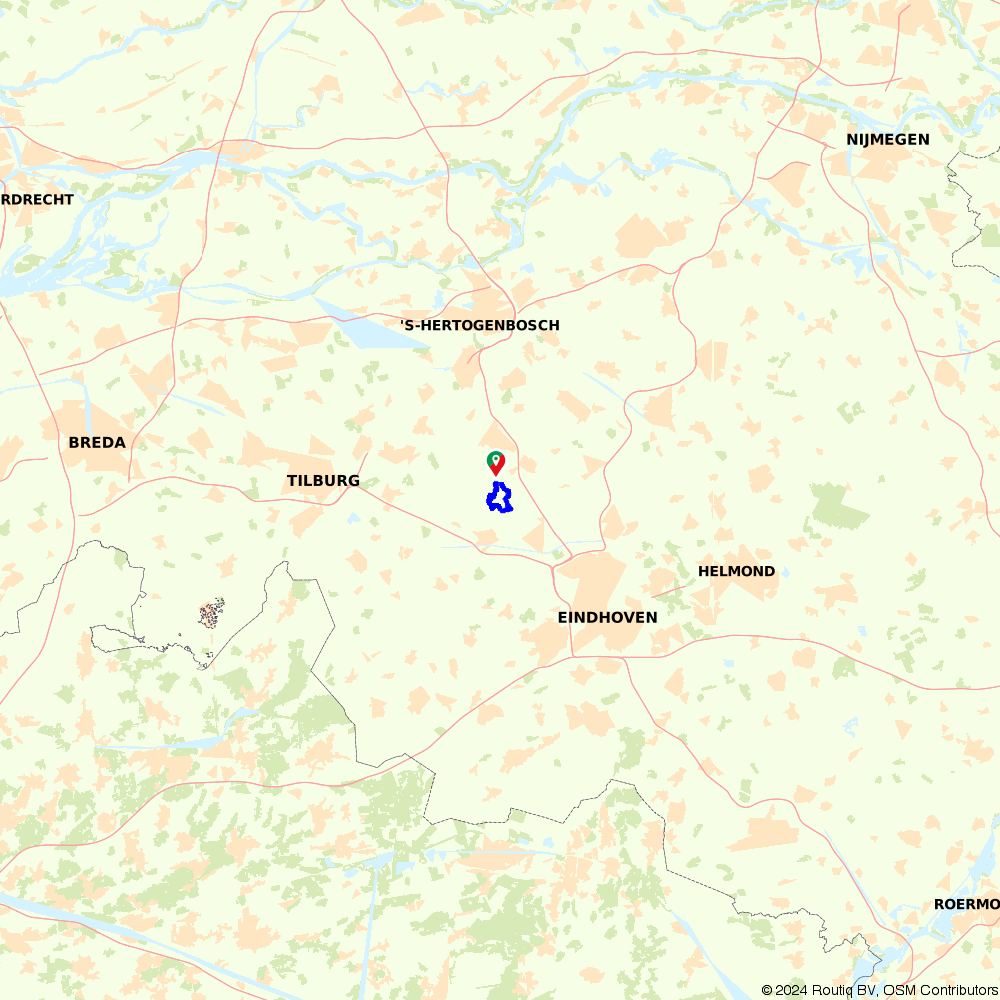 Drawing path (beautiful route) - Boxtel - Hiking route | Route.nl