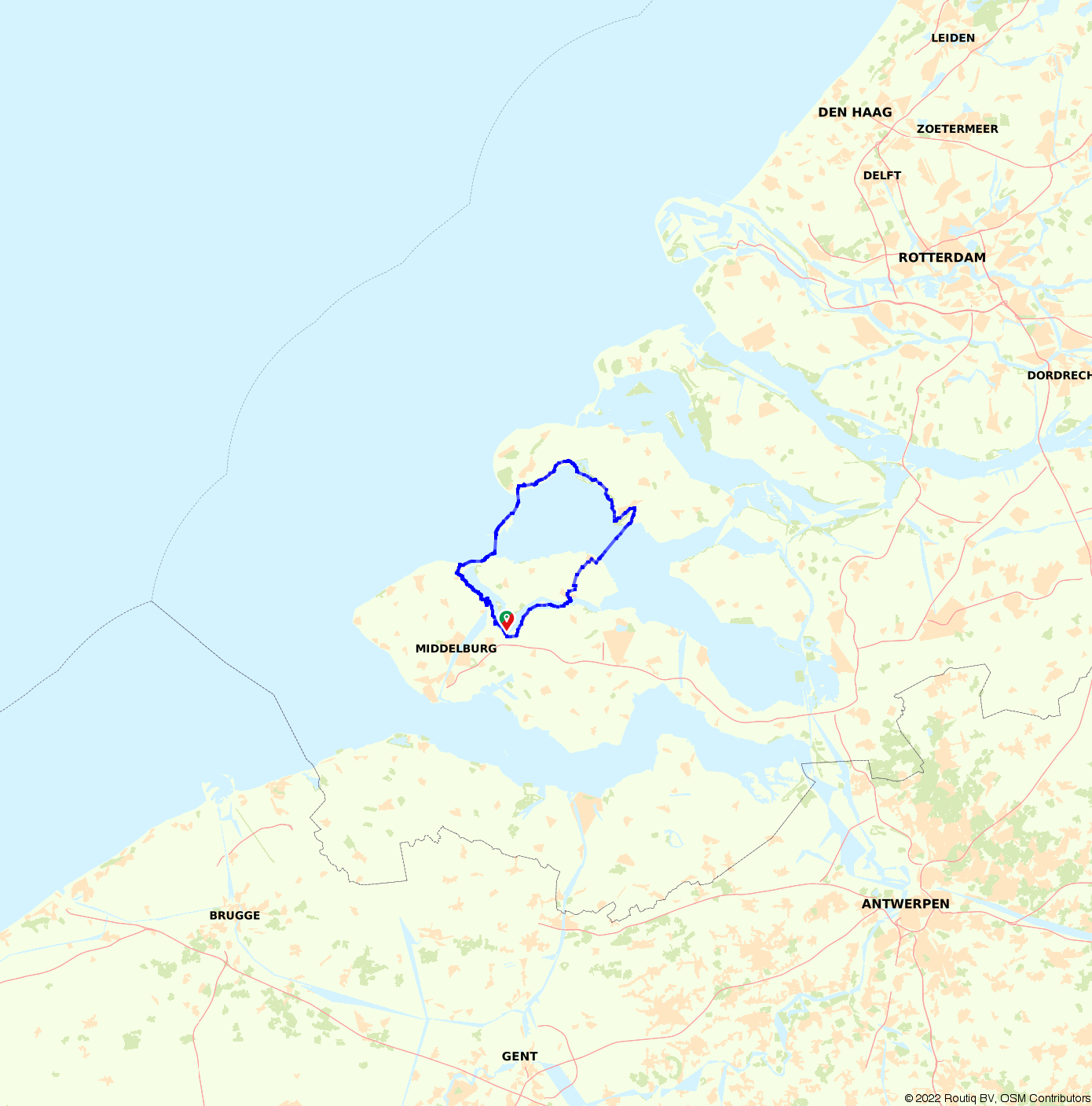 Rondje Zeelandbrug en Oosterscheldedam - Middelburg - Fietsroute | Route.nl