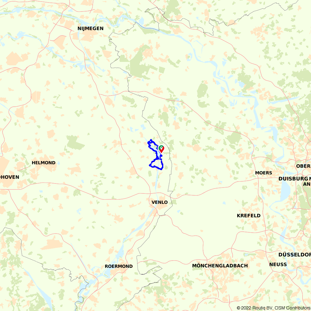 Ferry route around Arcen from Klein Vink - Venlo - Cycling route | Route.nl