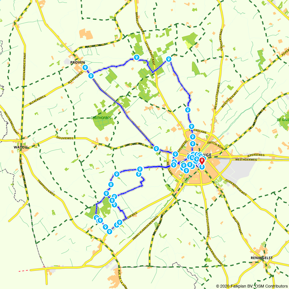 1463063 Route through Poperinge