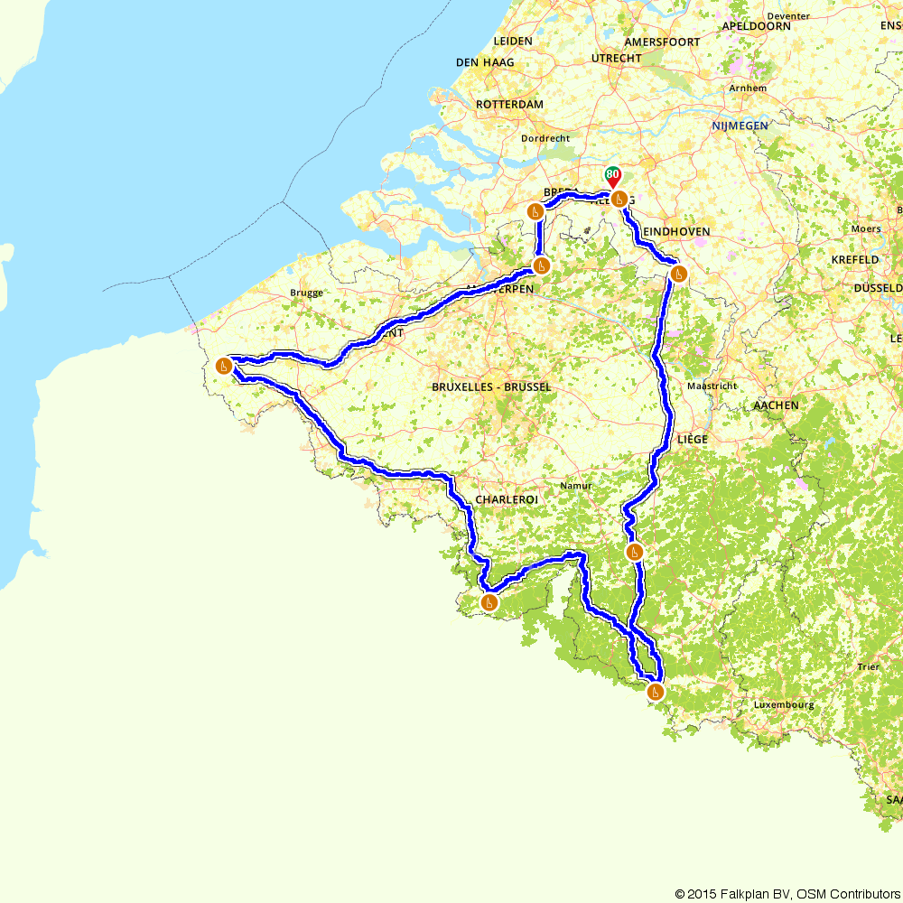 Trappisten route Nederland-Belgie - Tilburg - Fietsroute | Route.nl