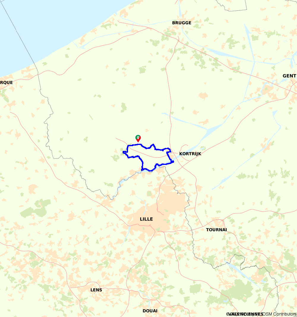 146750 Cycling along the Leie between Wervik and Wevelgem