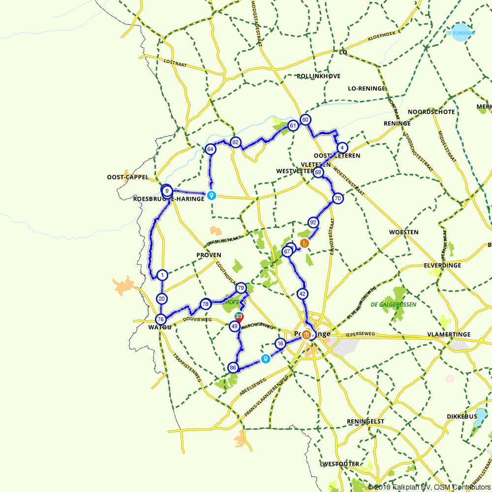 Along the border from France through Belgium - Poperinge - Cycling ...