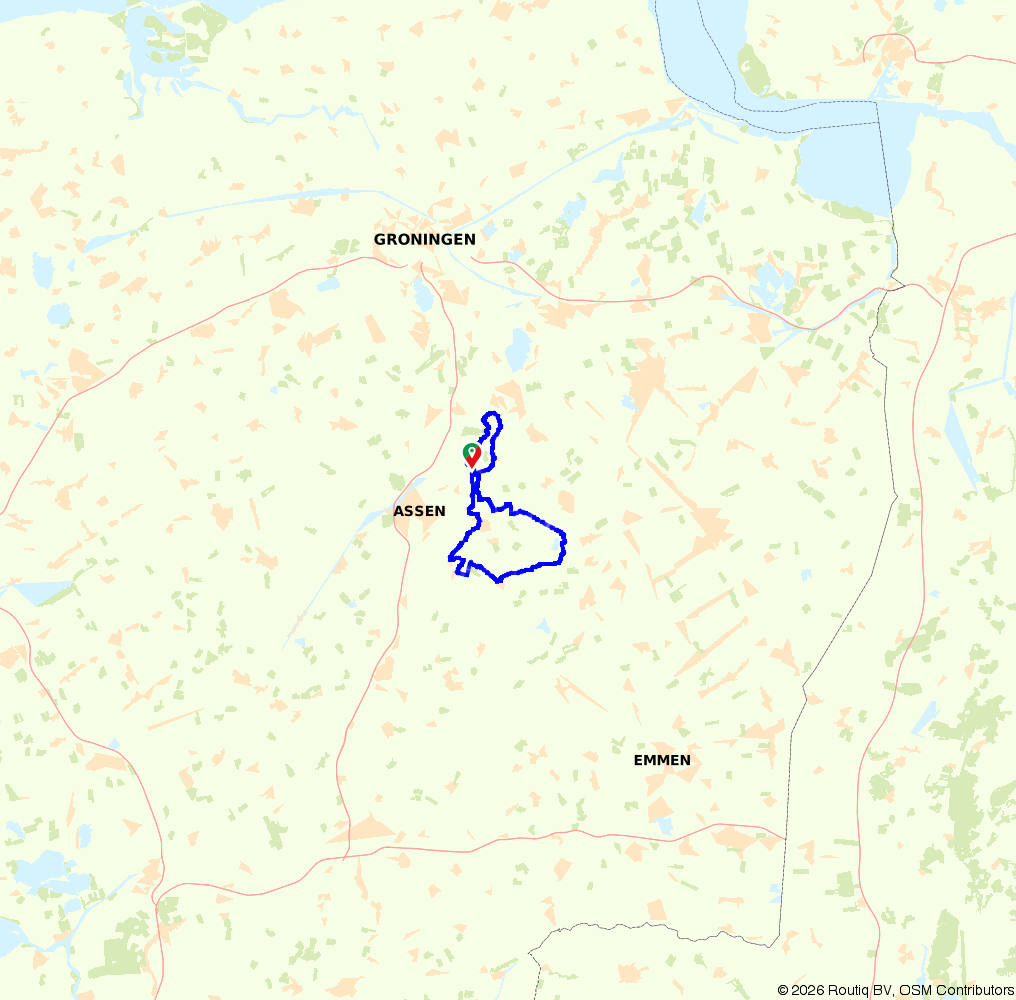 Rondje over Grollo vauit Gasteren - Aa en Hunze - Fietsroute | Route.nl