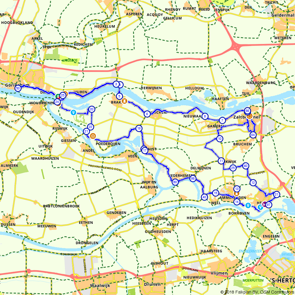 Rivers and Rivals - Exciting history - Zaltbommel - Cycling route ...