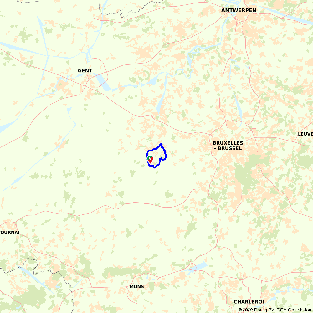 Past chapels to Ninove - Ninove - Cycling route | Route.nl
