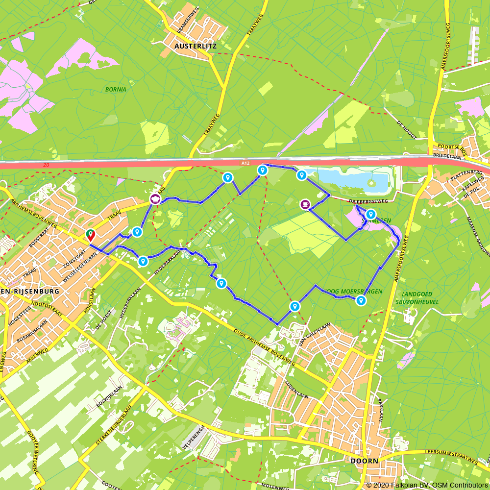 4-day Tour Driebergen-Rijsenburg - Utrechtse Heuvelrug - Hiking route ...