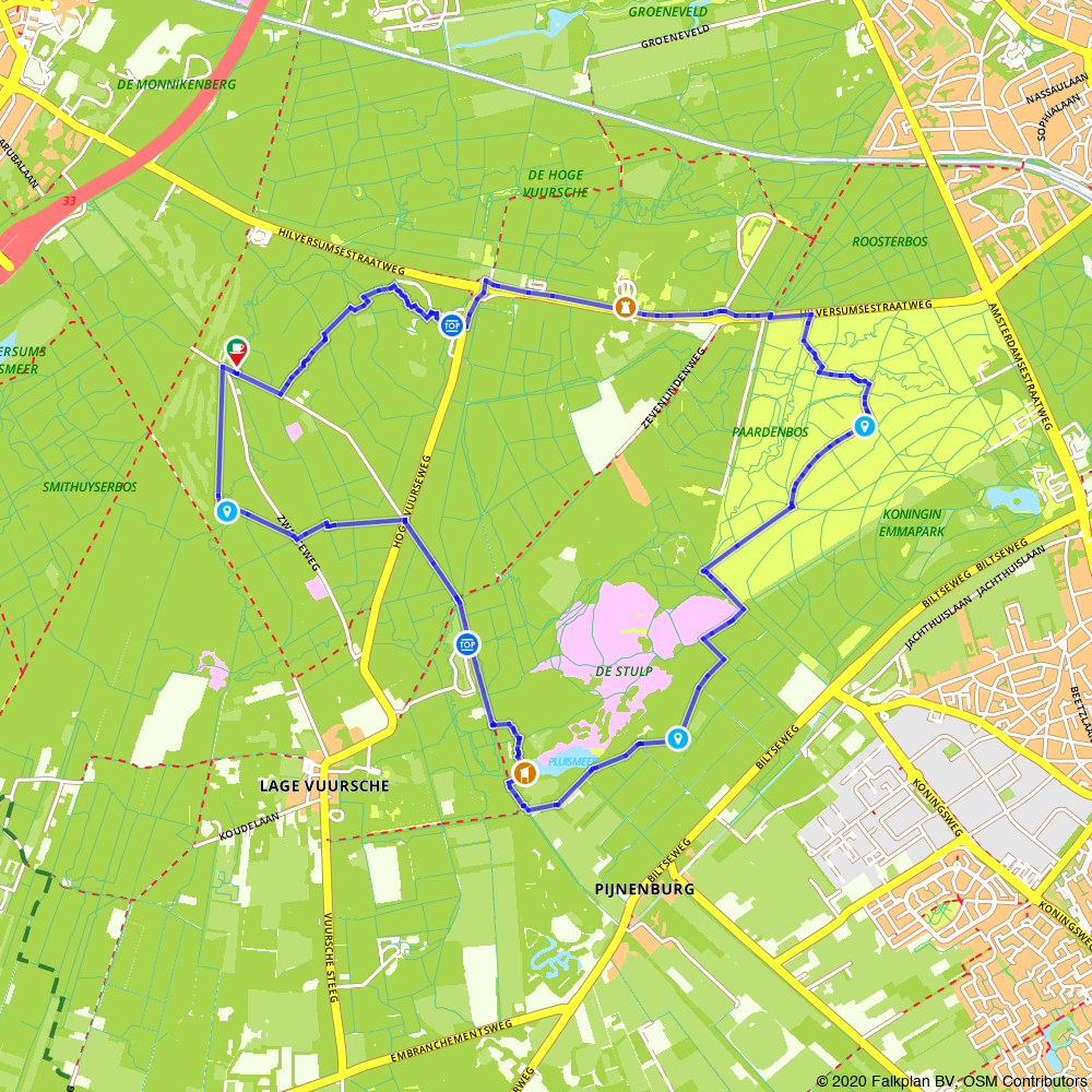 Tour of Vuursche - Baarn - Hiking route | Route.nl