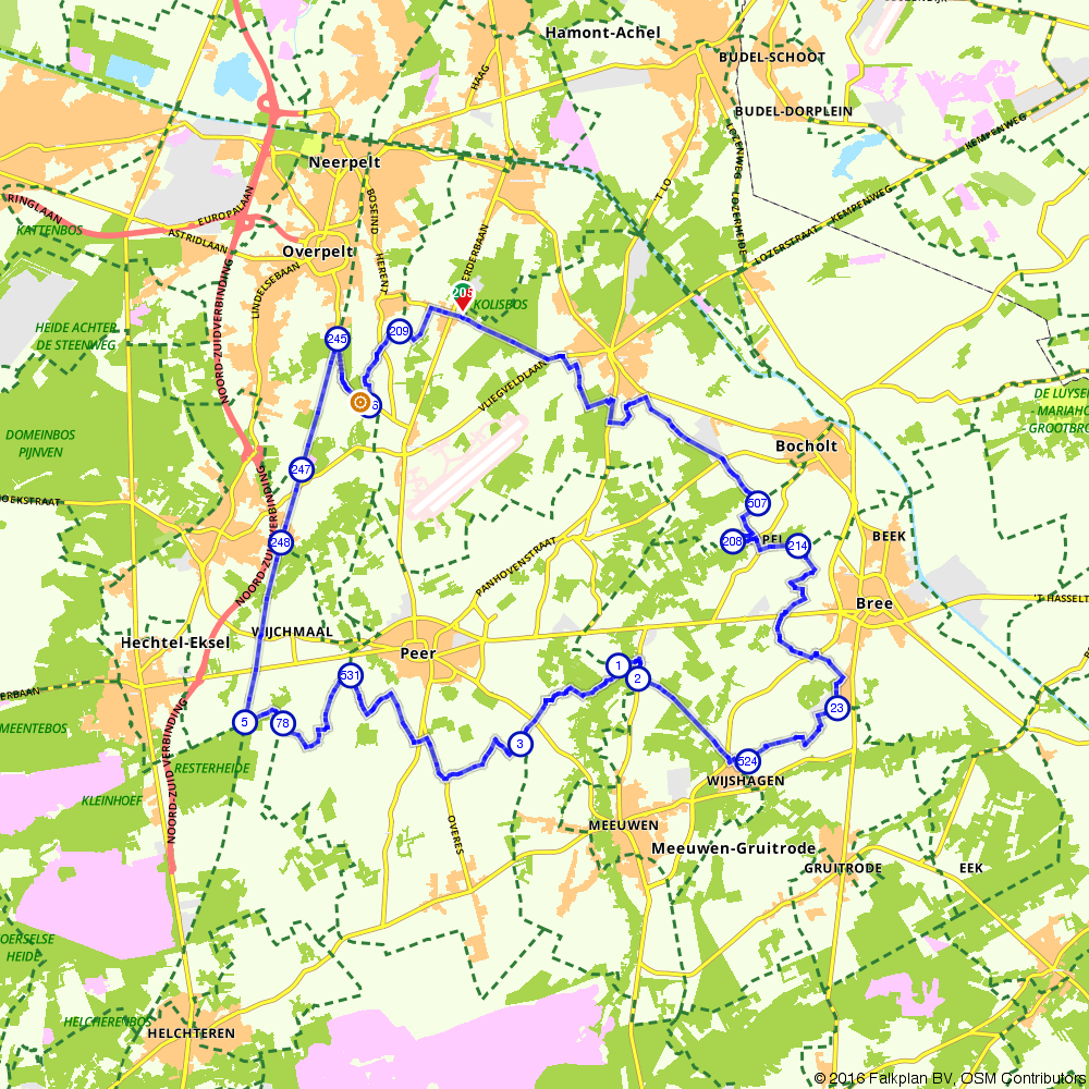 Through Belgian villages and the Dommel Valley - Pelt - Cycling route ...