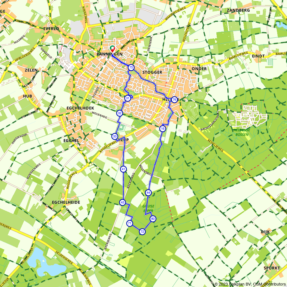 Round trip Gruise Epper from Panningen - Peel en Maas - Hiking route ...