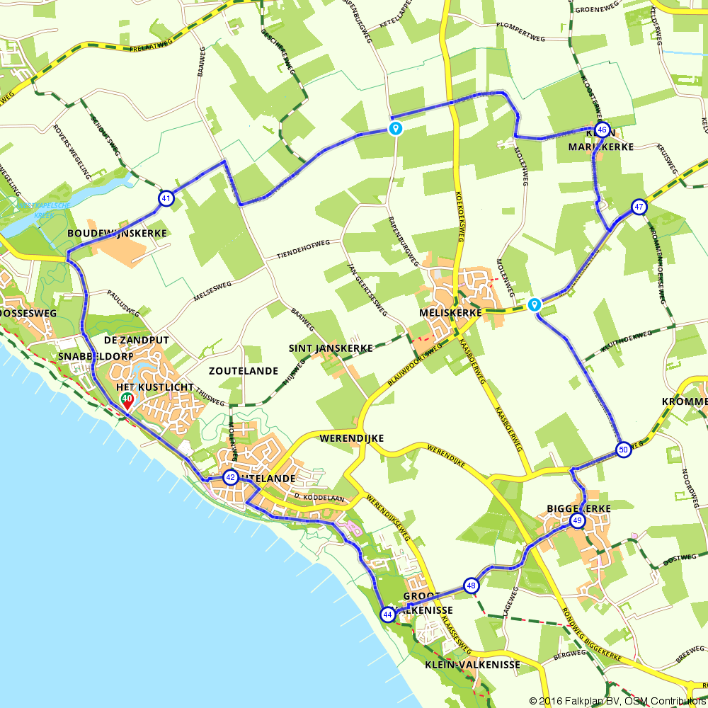 Westkapelle, Zoutelande en Biggekerke - Veere - Fietsroute | Route.nl