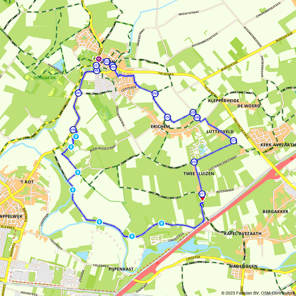 Tour of the Betuwe: along the Linge to Buren - Buren - Hiking route ...