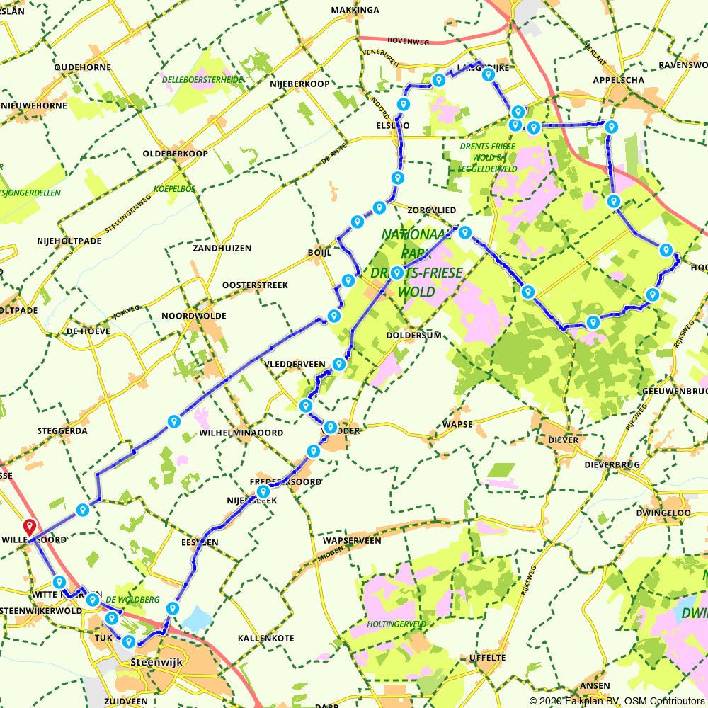 Willemsoord Appelscha - Steenwijkerland - Cycling route | Route.nl