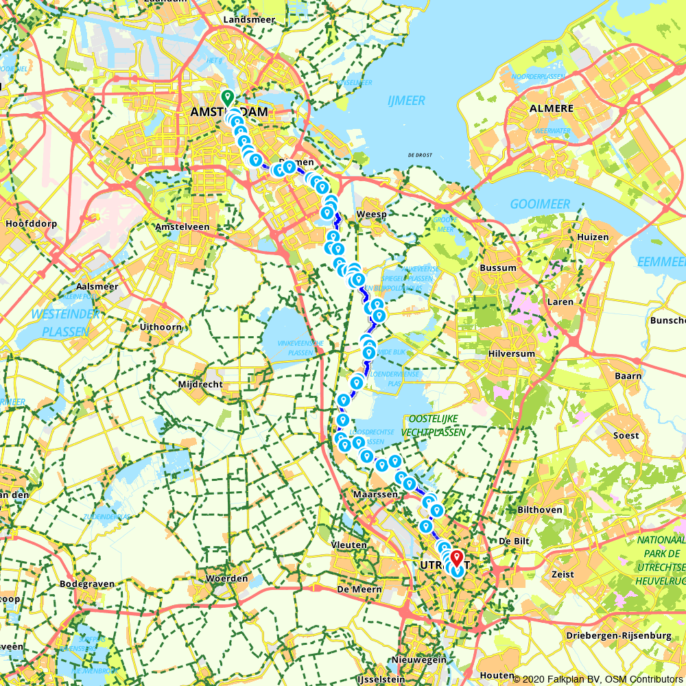Dam to Dom Loop - Amsterdam - Hiking route | Route.nl