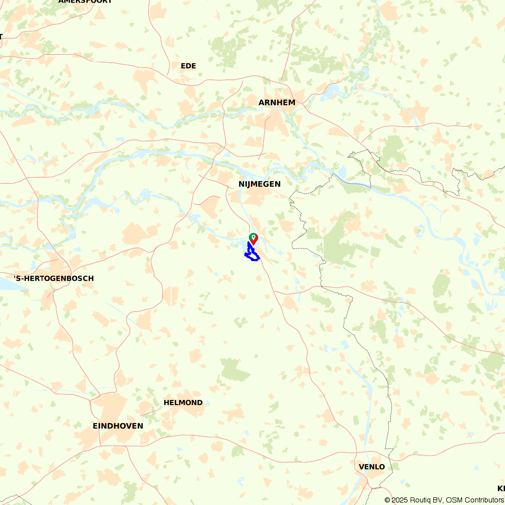 Tour of Cuijk and Kraaijenbergse Plassen - Cuijk - Hiking route | Route.nl