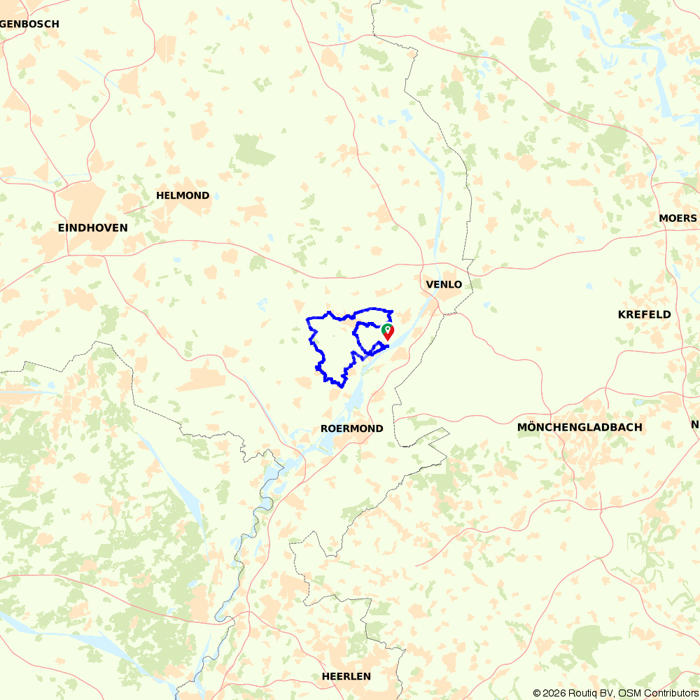 Through the Limburg nature - Peel en Maas - Cycling route | Route.nl