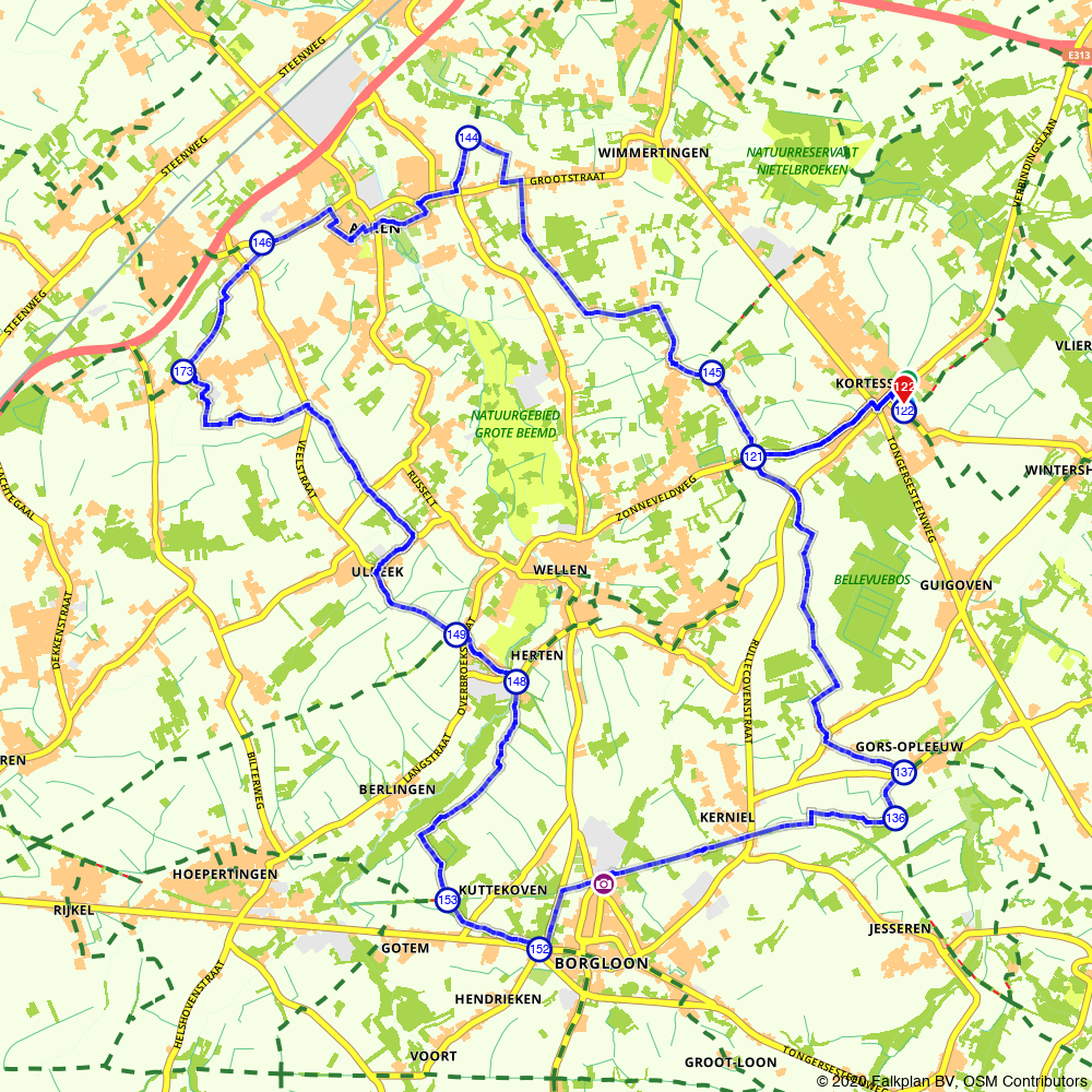 Cycling in and around Kortessem starts at junction 122 - Kortessem ...