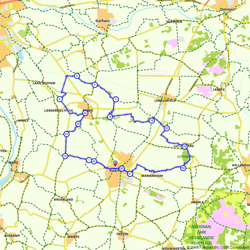 Round Raalte Heino - Raalte - Cycling route | Route.nl