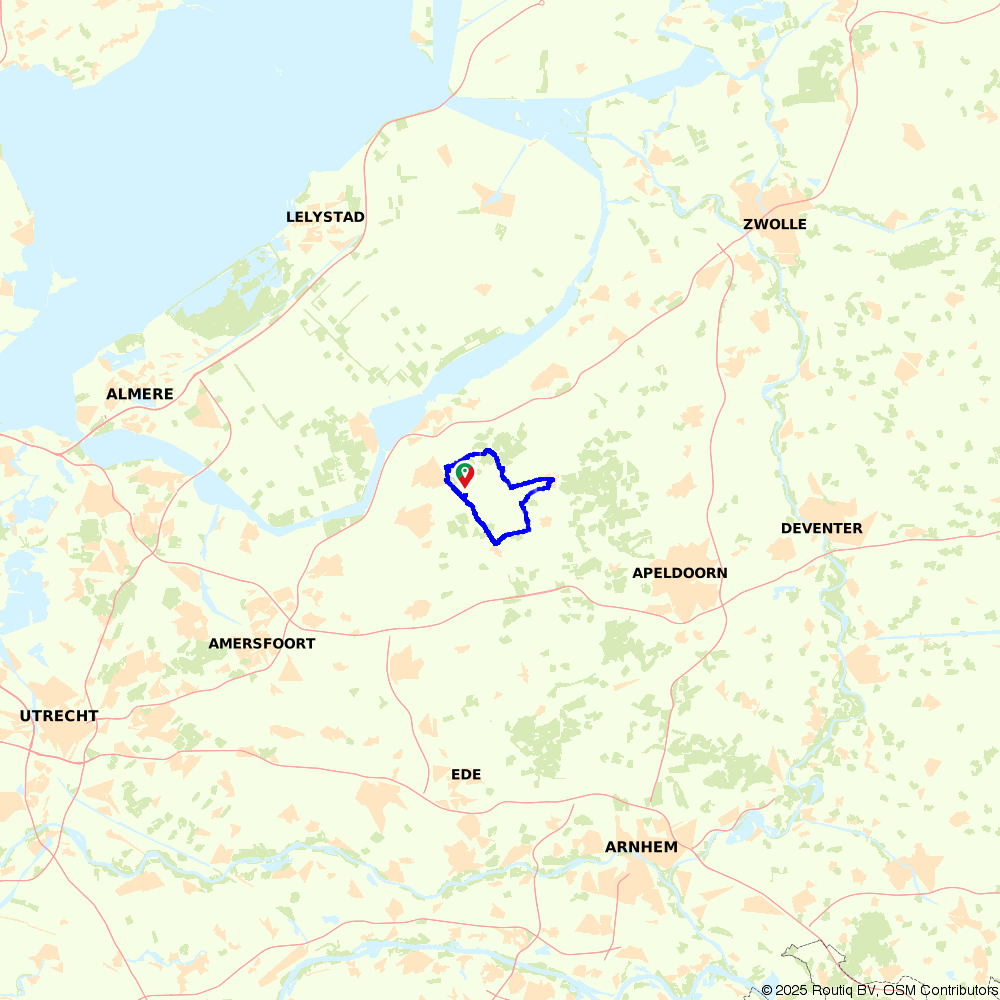 1631979 Cycling route Ermelo and Elspeet