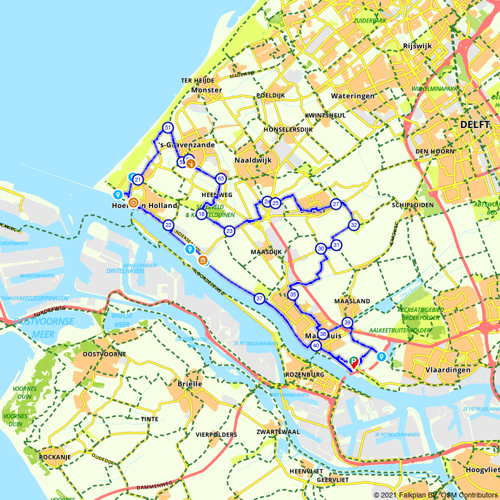 163467 Langs de Nieuwe Waterweg en de kassen van het Westland