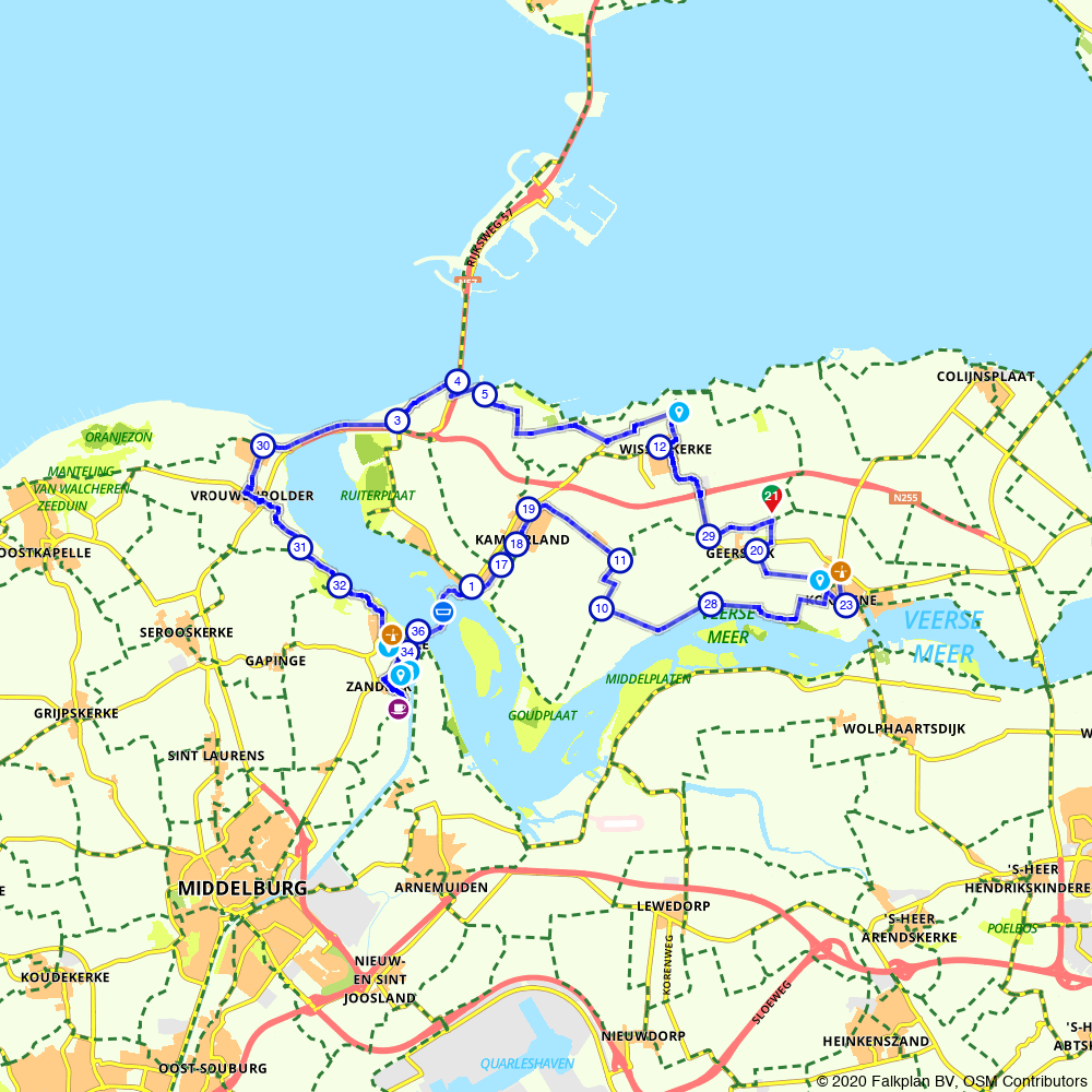 Tour of Zeeland from island to island - Noord-Beveland - Cycling route ...