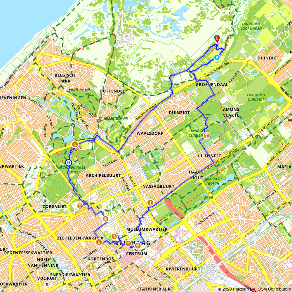 The Hague - Wassenaar - Hiking route | Route.nl