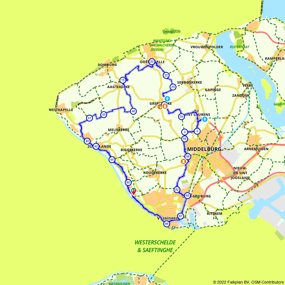 Spot beautiful castles in Walcheren - Vlissingen - Cycling route | Route.nl