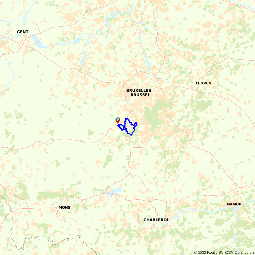 Hallerbos-St-Gen-Rode-Huizingen - Halle - Cycling route | Route.nl