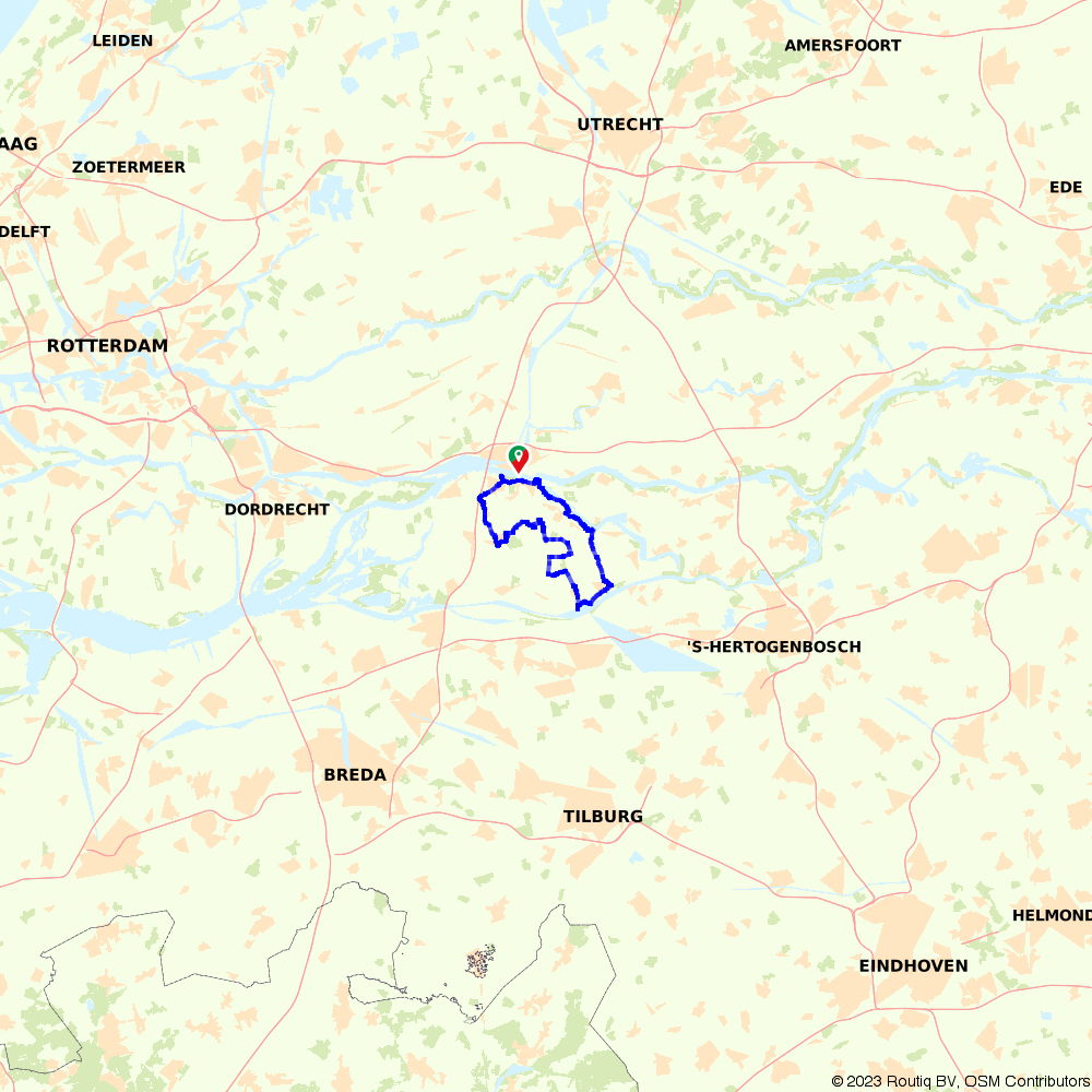 Fort Altena Picnic Route - Altena - Cycling route | Route.nl
