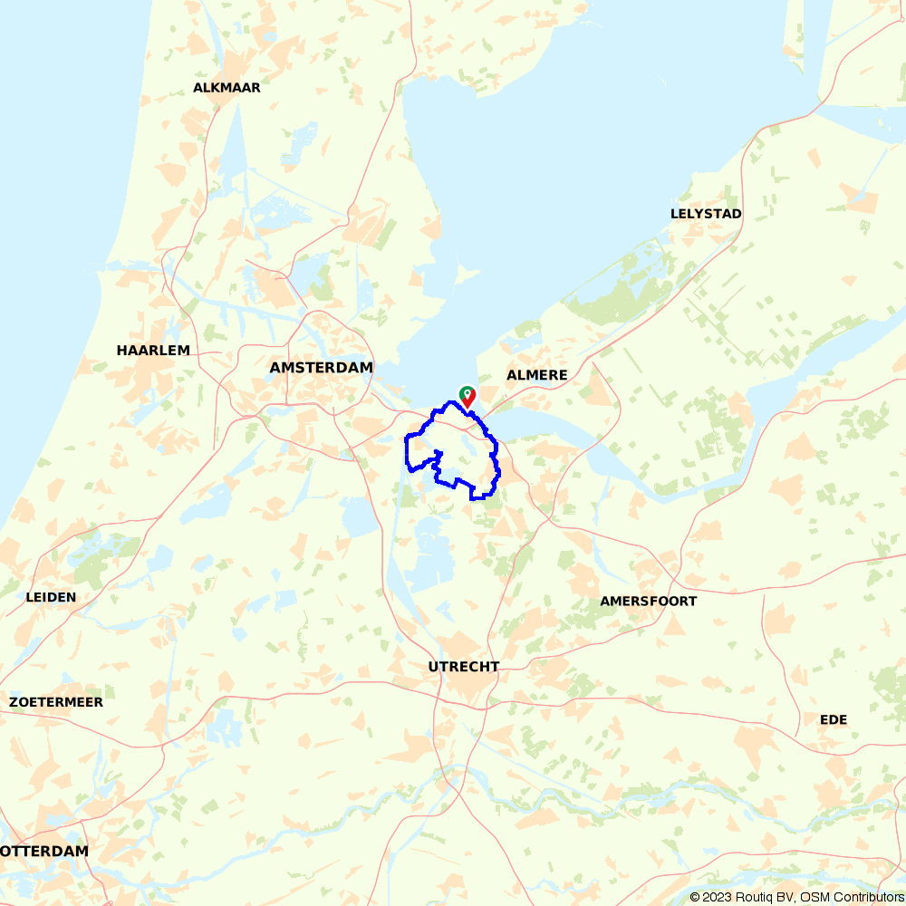 Bussum-Weesp-Bussum - Gooise Meren - Cycling route | Route.nl