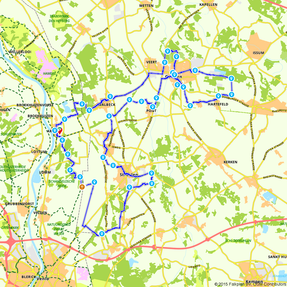 Fossa route - Venlo - Cycling route | Route.nl