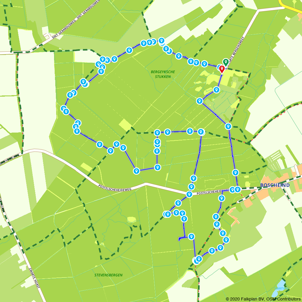 Hike black Mountains - Bergeijk - Hiking route | Route.nl