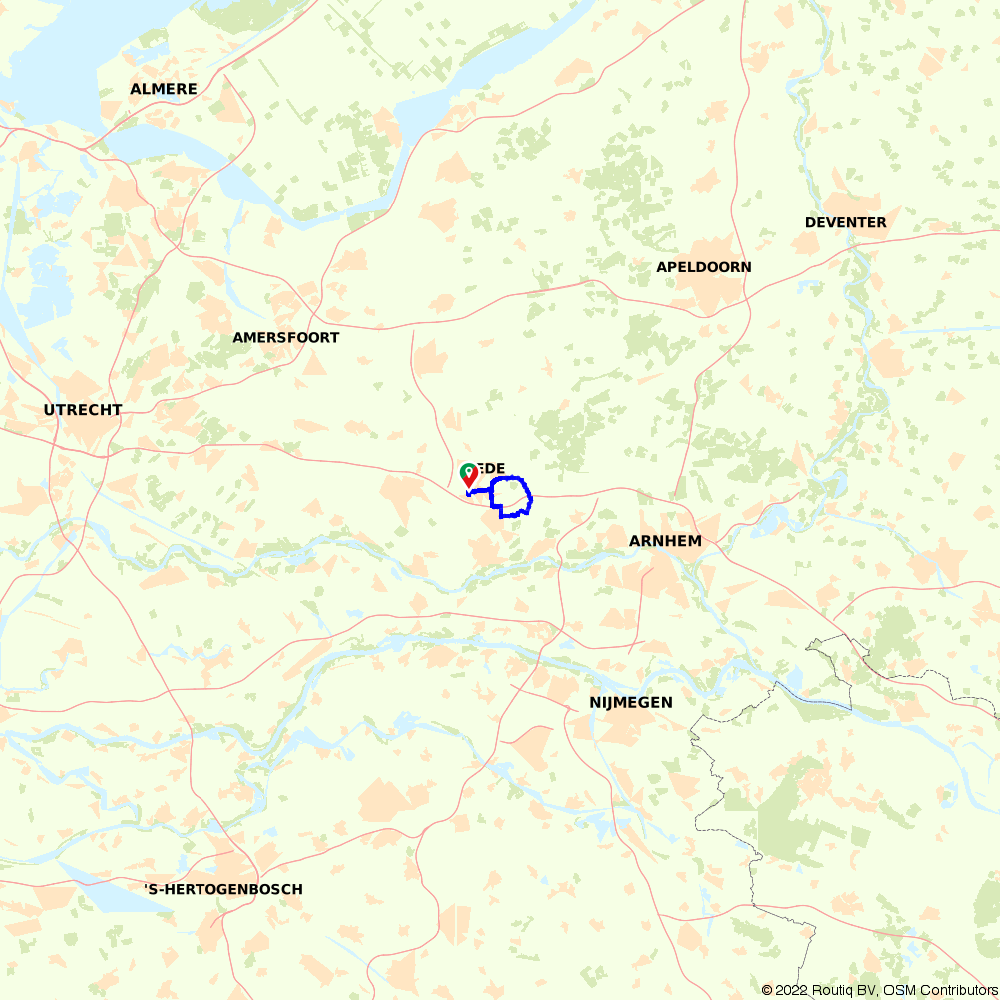 Sysselt - Ede - Cycling route | Route.nl
