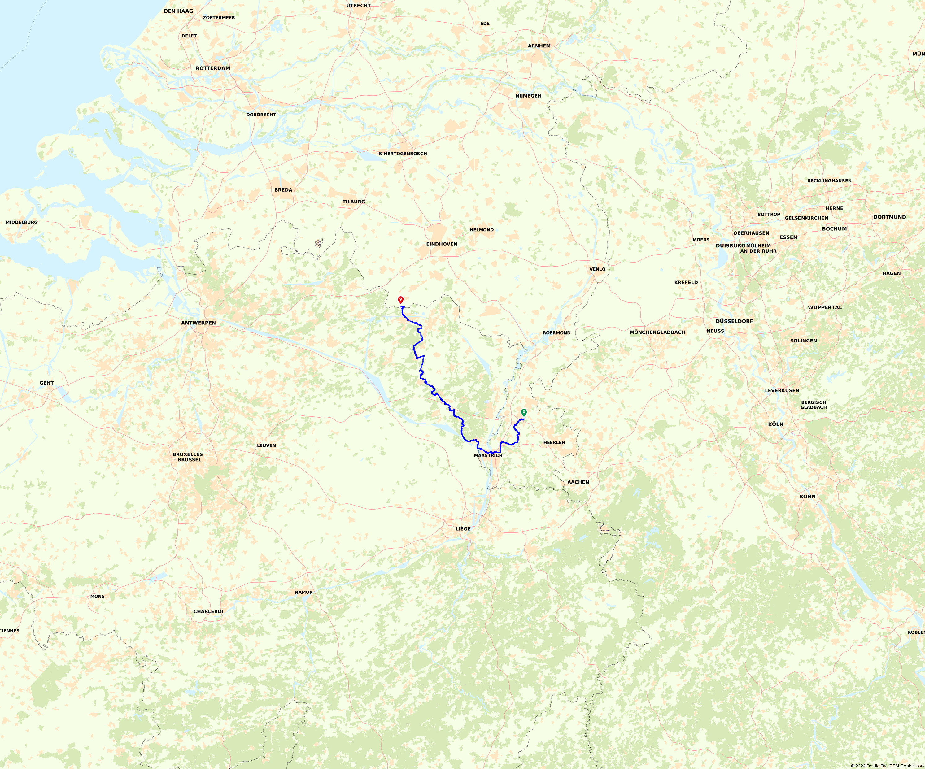 Spaubeek-Maastricht-Lommel - Beek - Cycling route | Route.nl