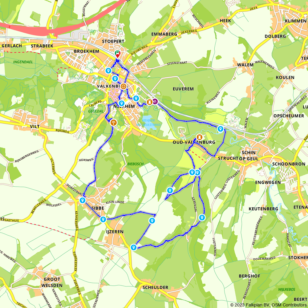 Walking past South Limburg castles - Valkenburg - Hiking route | Route.nl