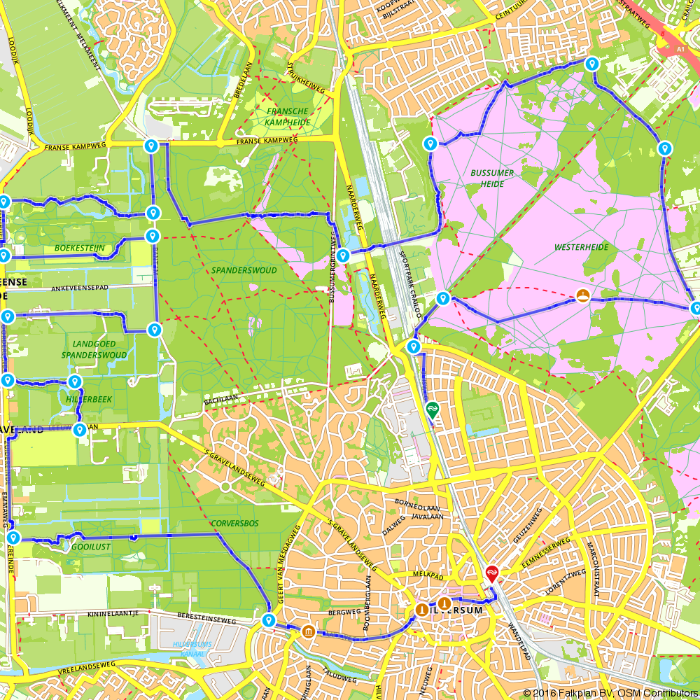 Walking in Het Gooi with Jacobus Craandijk - Hilversum - Hiking route ...
