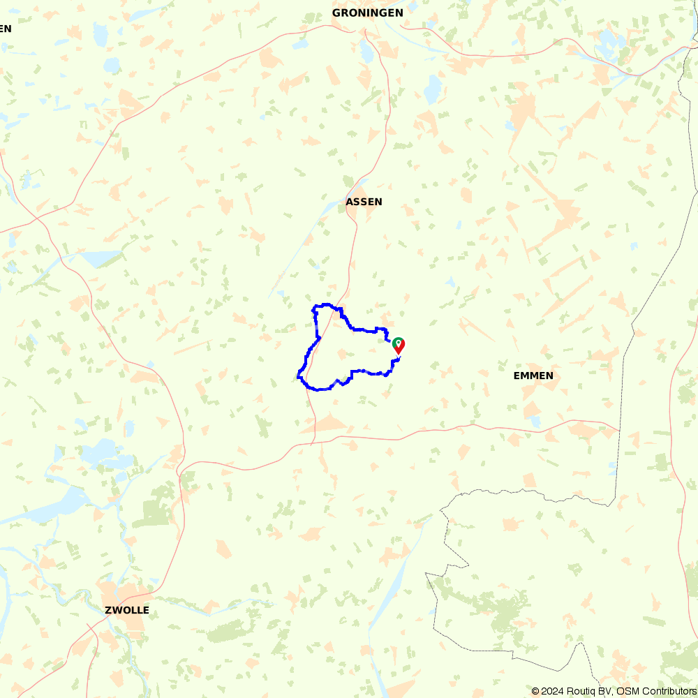Tour of Dwingelderveld and Beilen - Midden-Drenthe - Cycling route ...