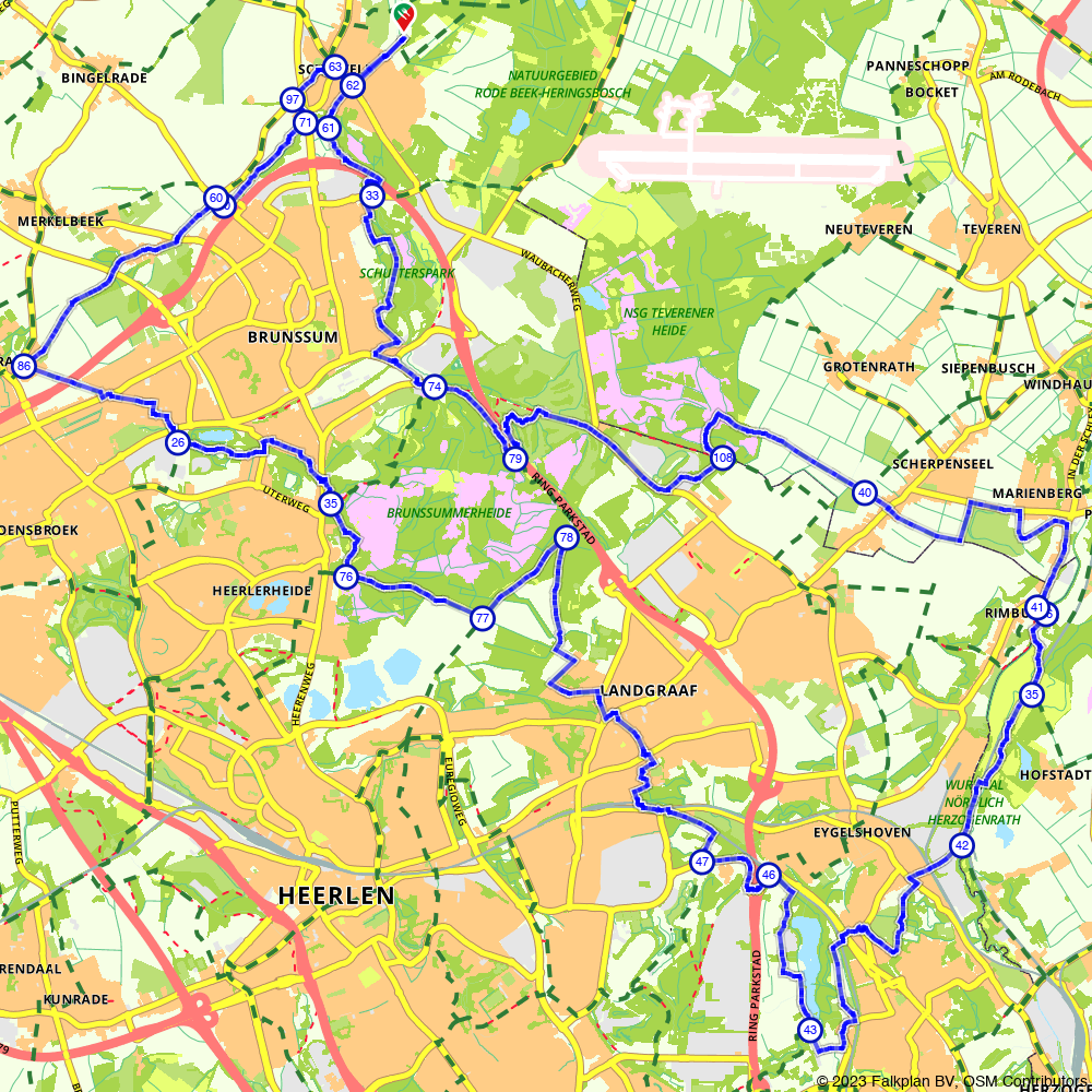 Tour of Brunssummerheide, Landgraaf and Rimburg - Beekdaelen - Cycling ...