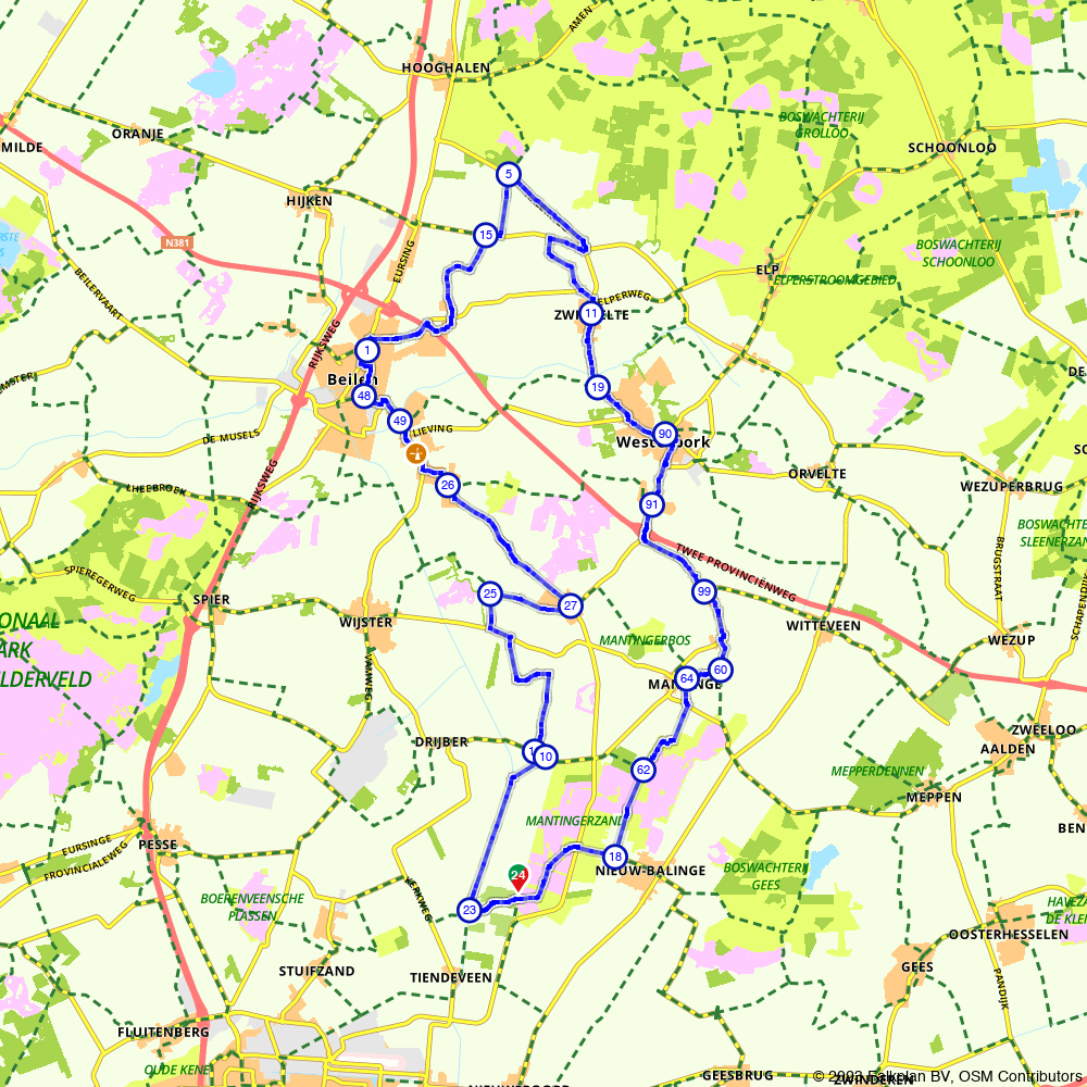 Natural beauty around Westerbork and Beilen - Midden-Drenthe - Cycling ...